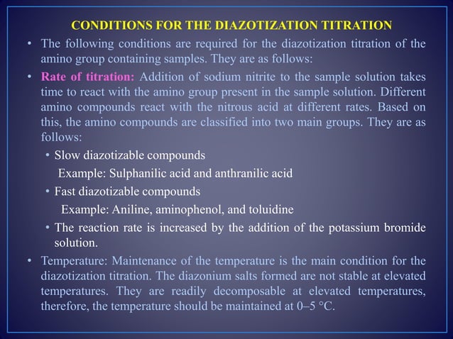 Diazotization titrations | PPTX