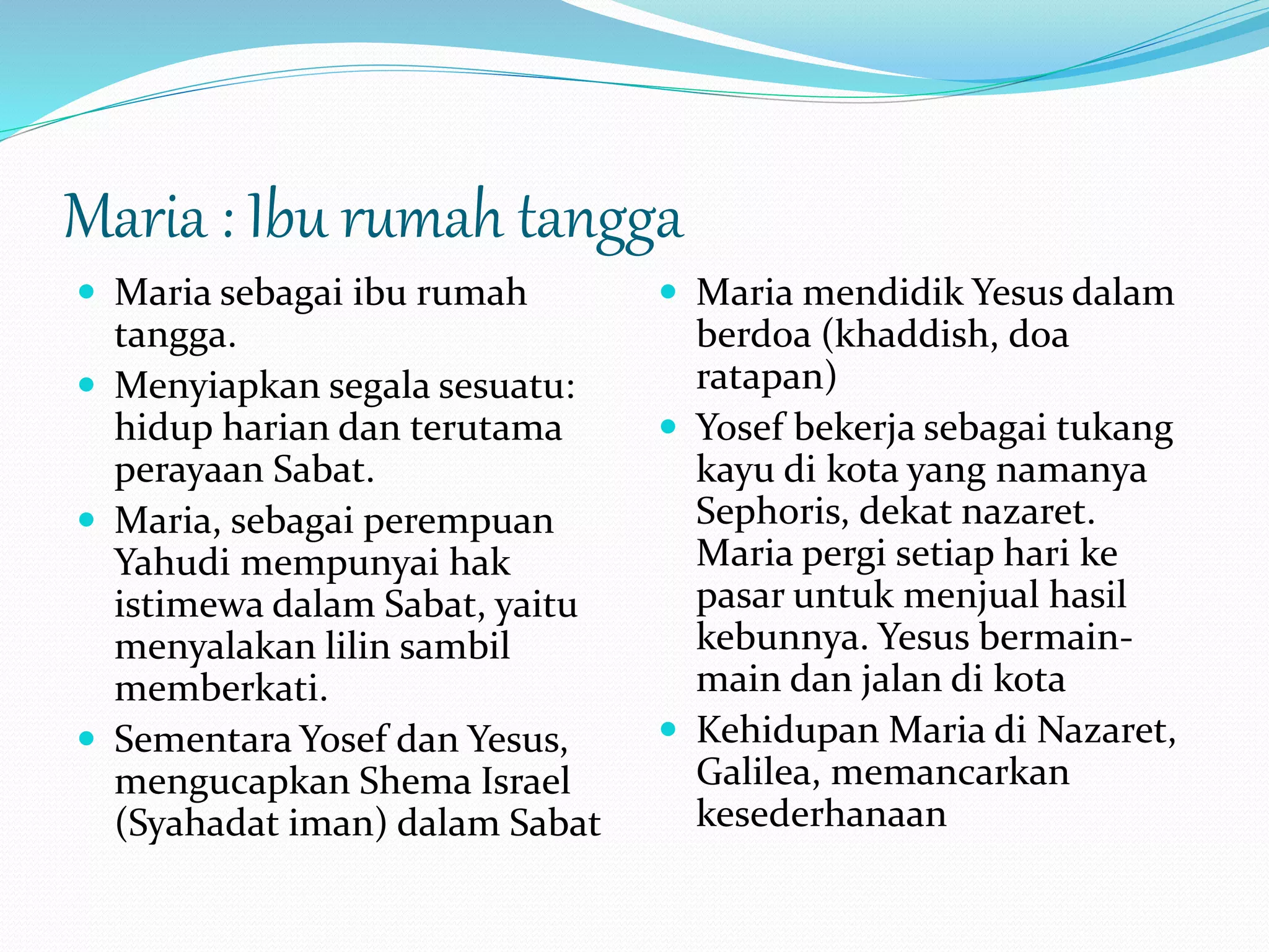 Di balik tradisi maria | PPTX