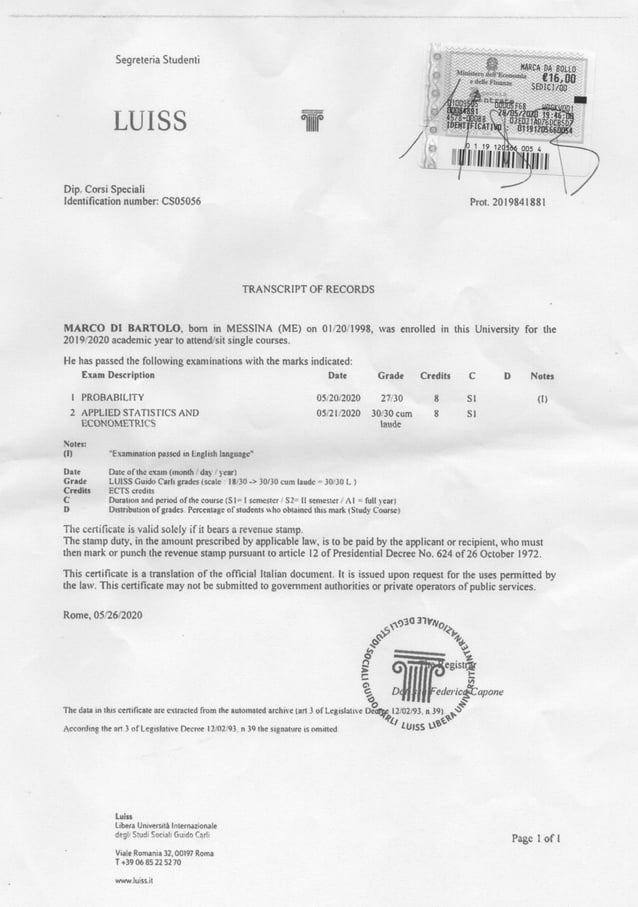 Di bartolo marco single courses | PDF