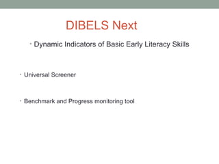 Dibels Next Benchmark Chart