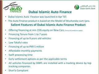 Dubai Islamic Consumer Finance Products | PDF