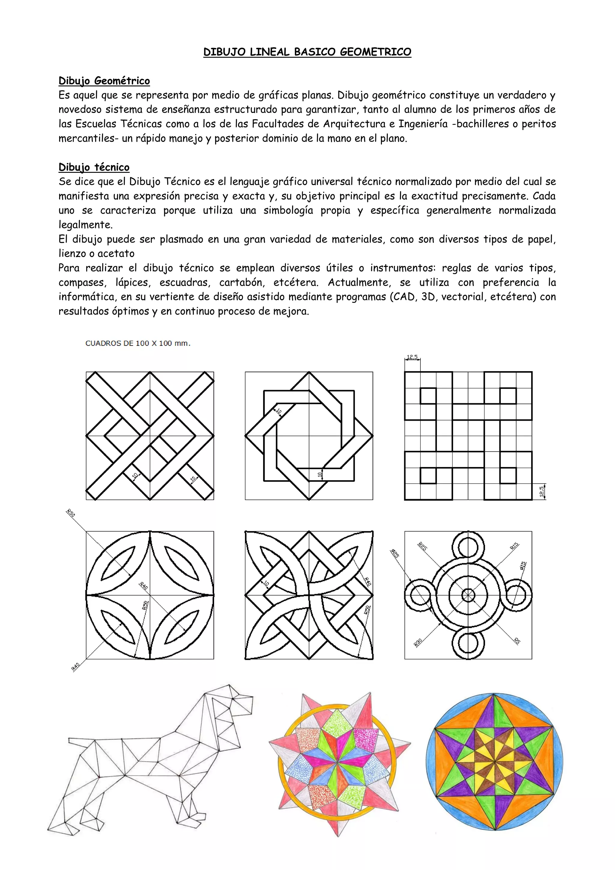Dibujo basico lineal geometrico | PDF