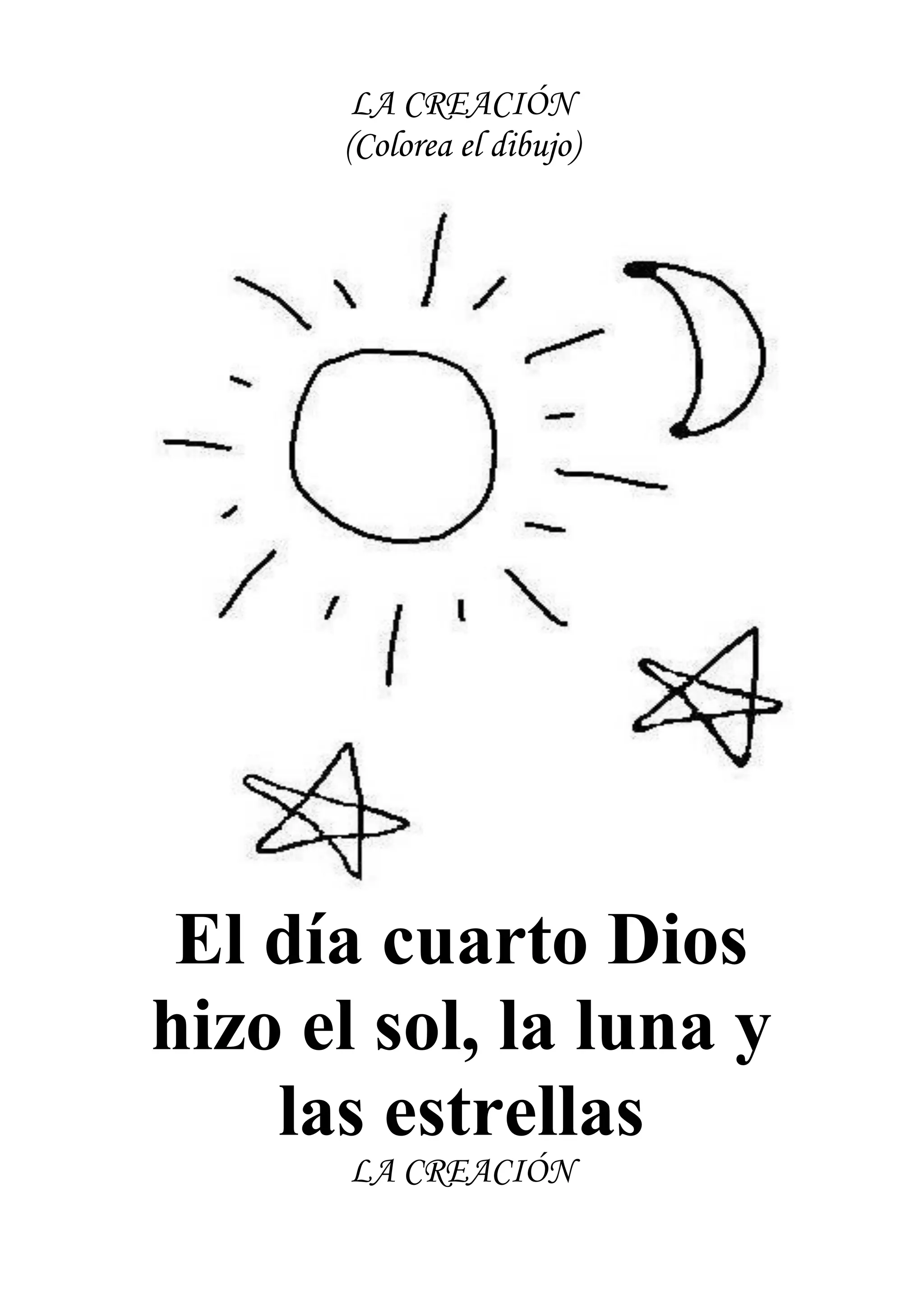 Dibujos de la creación para niños de inicial | PDF