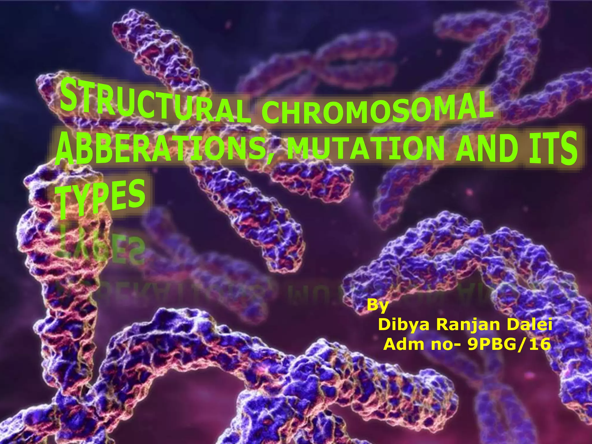 structural chromosomal abberations and mutation | PPTX