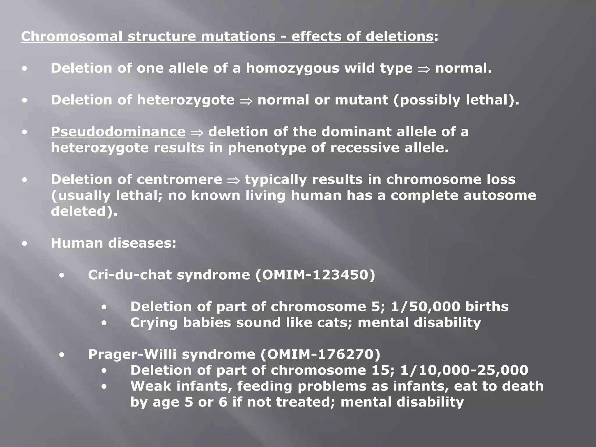 structural chromosomal abberations and mutation | PPTX
