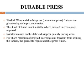 FUNCTIONAL FINISHES OF GARMENTS | PPTX