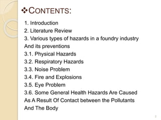 Safety Action Guide for Foundry Industry | PPTX