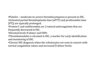 disseminated intravascular coagulation | PPTX