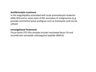 disseminated intravascular coagulation | PPTX