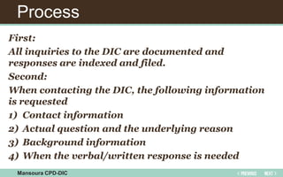 Drug information center (DIC) | PPTX