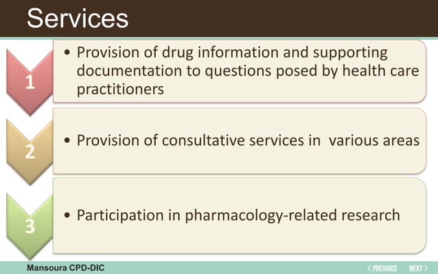 Drug information center (DIC) | PPTX