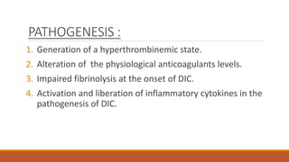 disseminated intravascular coagulation | PPTX