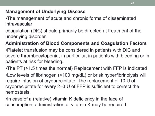 Disseminated Intravascular Coagulation | PPTX | Blood Disorders ...