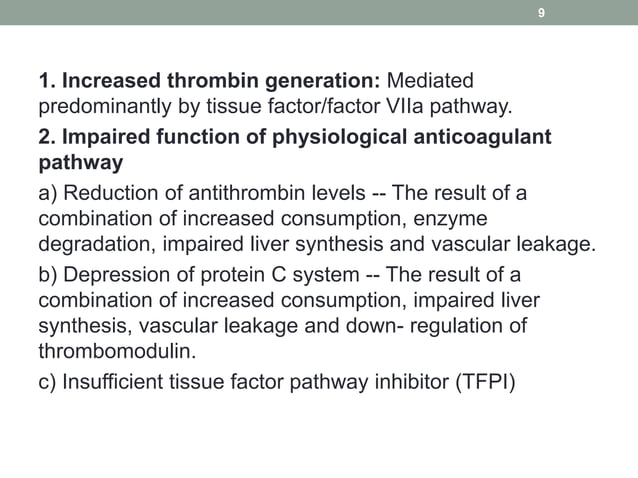 Disseminated Intravascular Coagulation | PPTX | Blood Disorders ...