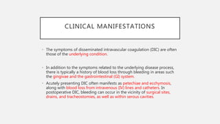 Disseminated intravascular coagulation (DIC) | PPTX