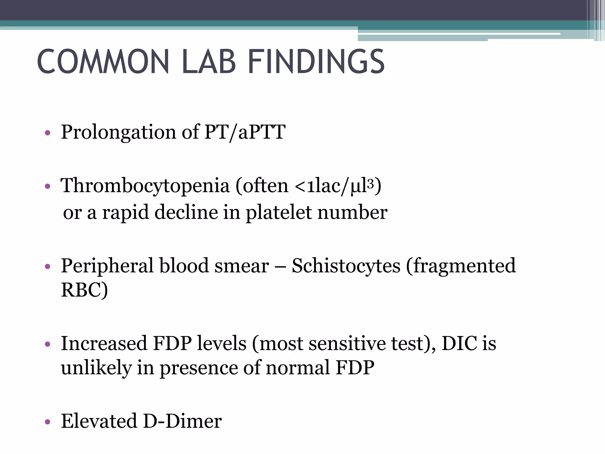 DISSEMINATED INTRAVASCULAR COAGULATION | PPTX