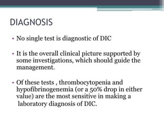 DISSEMINATED INTRAVASCULAR COAGULATION | PPTX