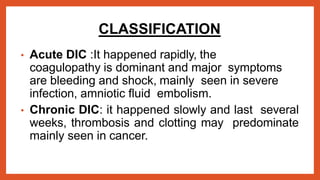 Dic | PPTX | Blood Disorders | Diseases and Conditions