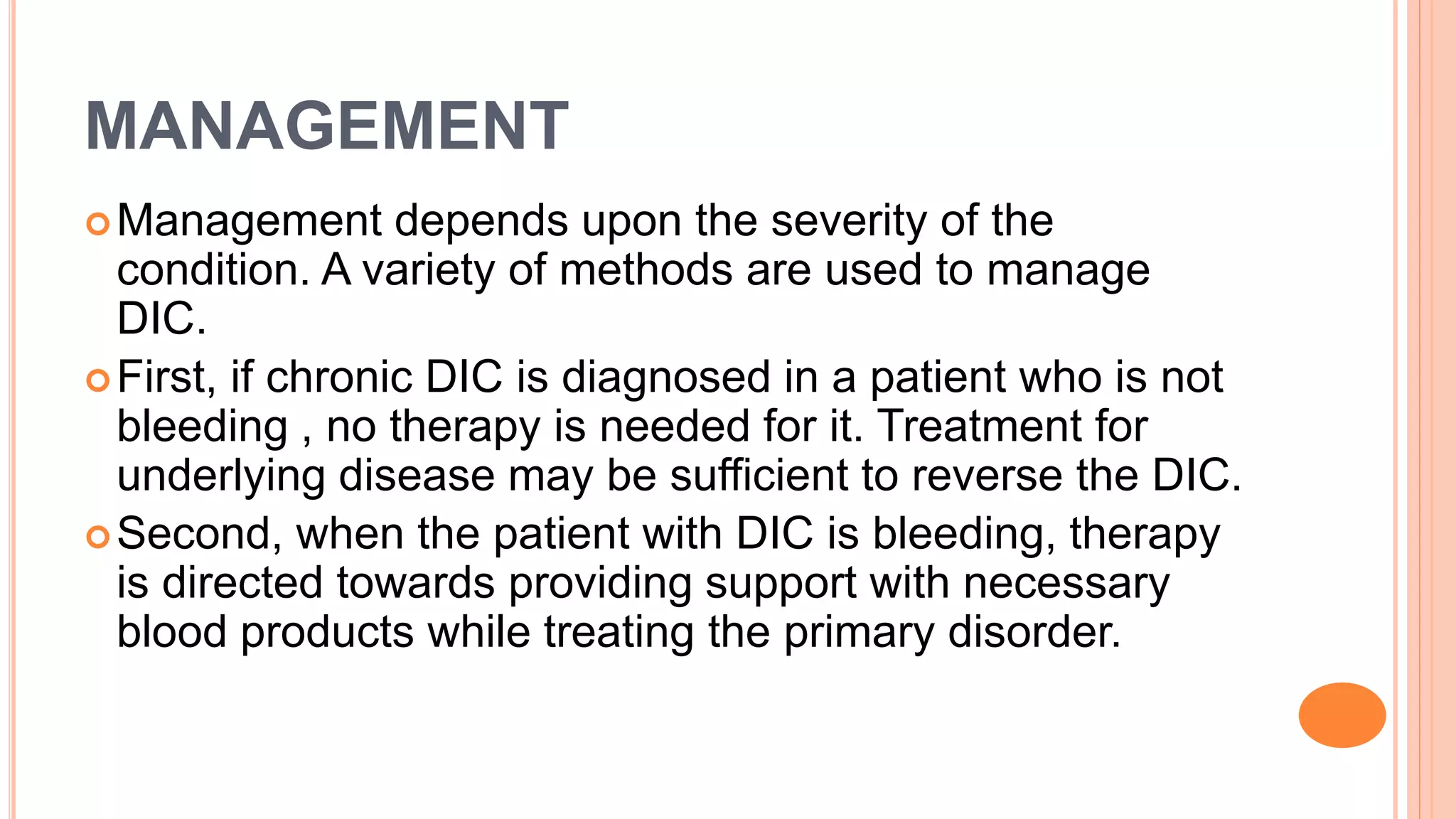 Dic- disseminated intravascular coagulation | PPTX