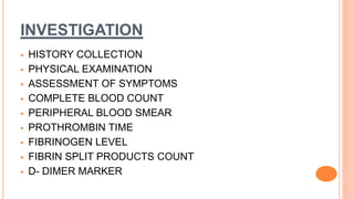 Dic- disseminated intravascular coagulation | PPTX