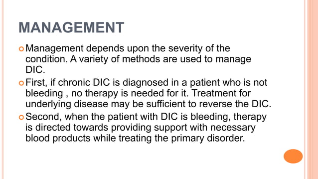Dic- disseminated intravascular coagulation | PPTX | Blood Disorders ...