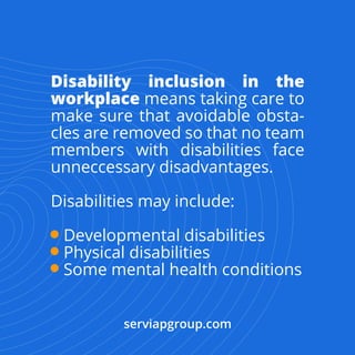 Promoting disability inclusion in the workplace | PDF