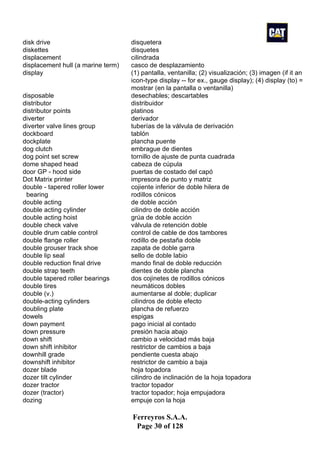 Diccionario caterpillar | PDF