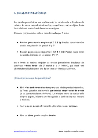 Curso de guitarra Diccionario de escalas (definitivo) (1) | PDF