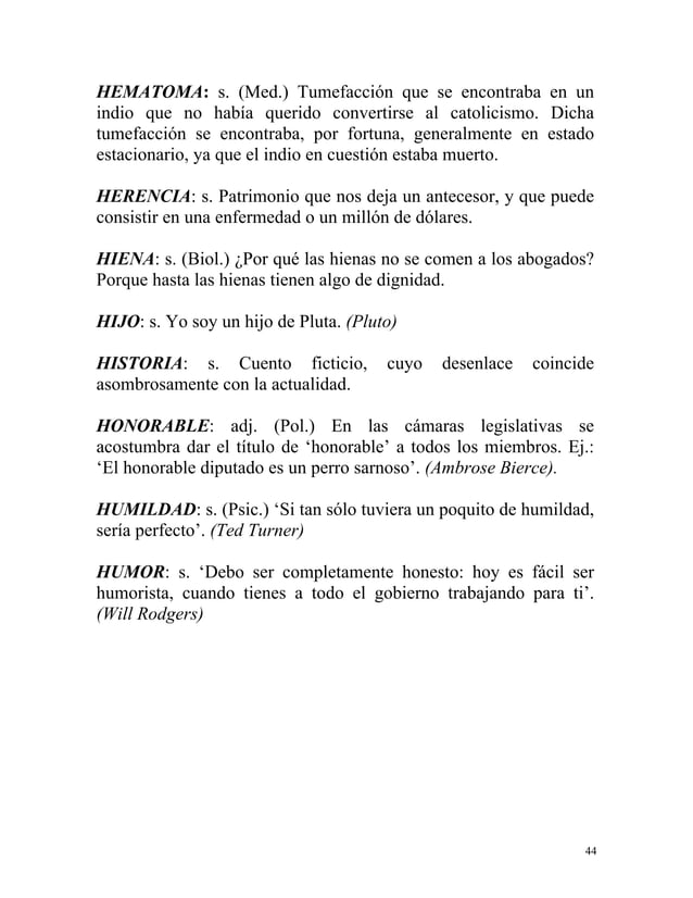 Diccionario de la risa frases que matan de risa | PDF