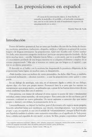 Diccionario de las preposiciones españolas | PDF