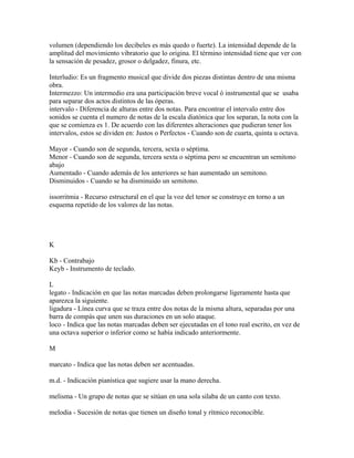 Diccionario de términos musicales | PDF