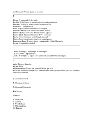 Diccionario de términos musicales | PDF