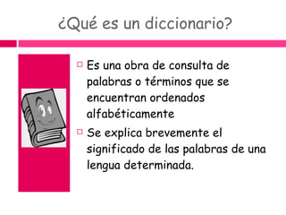 El Uso del Diccionario | PPT