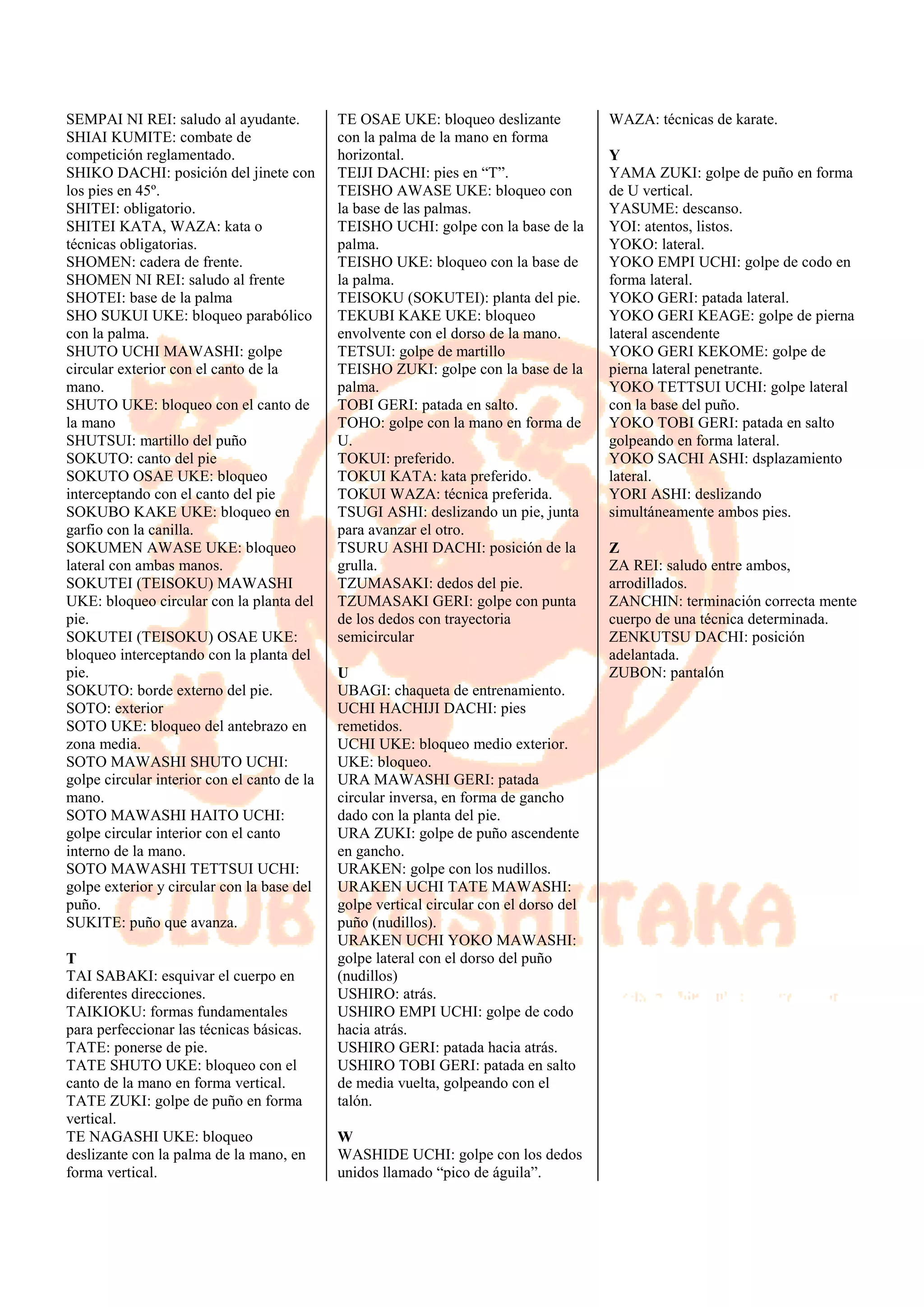 Diccionario karatedo shotokan | PDF