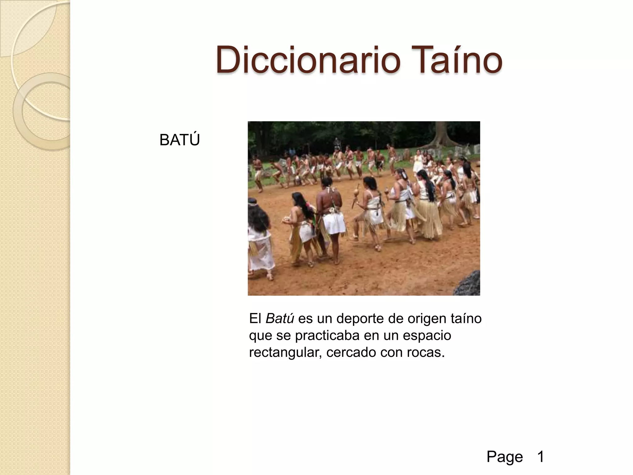 Diccionario taino new | PPTX