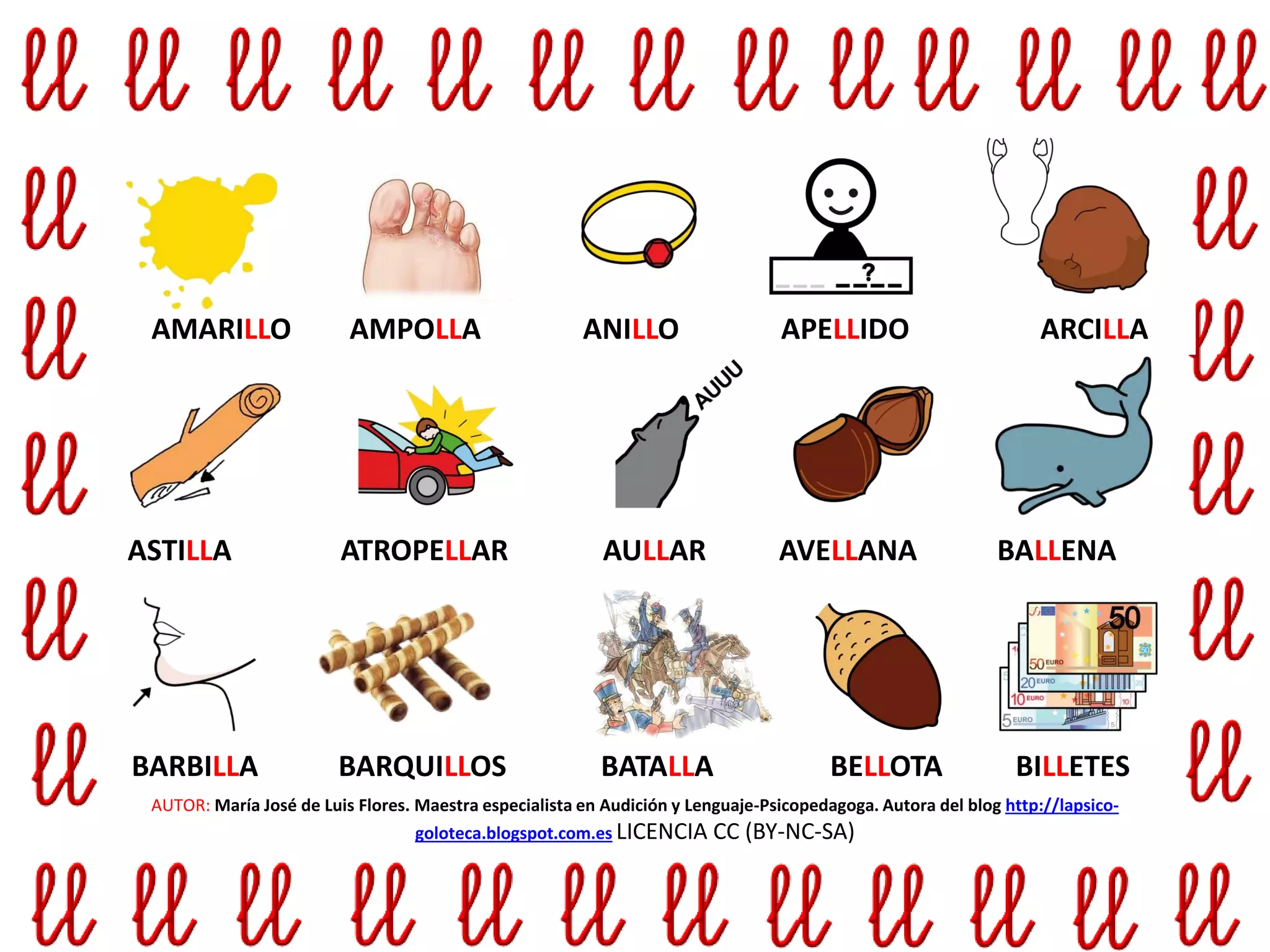 Diccionario visual ortográfico ll y | PPT