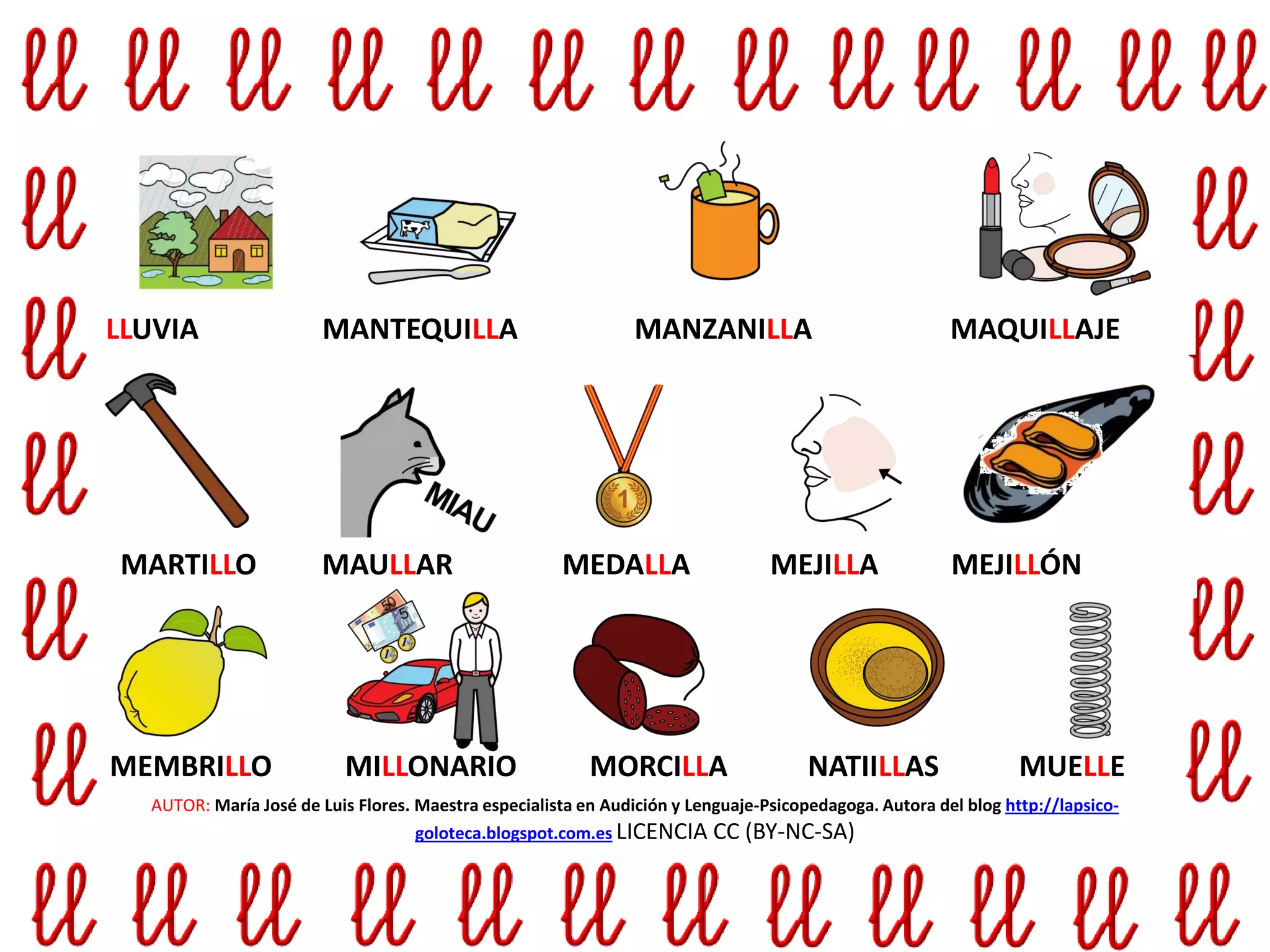 Diccionario visual ortográfico ll y | PPT