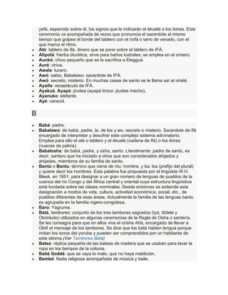 Diccionario yoruba | PDF