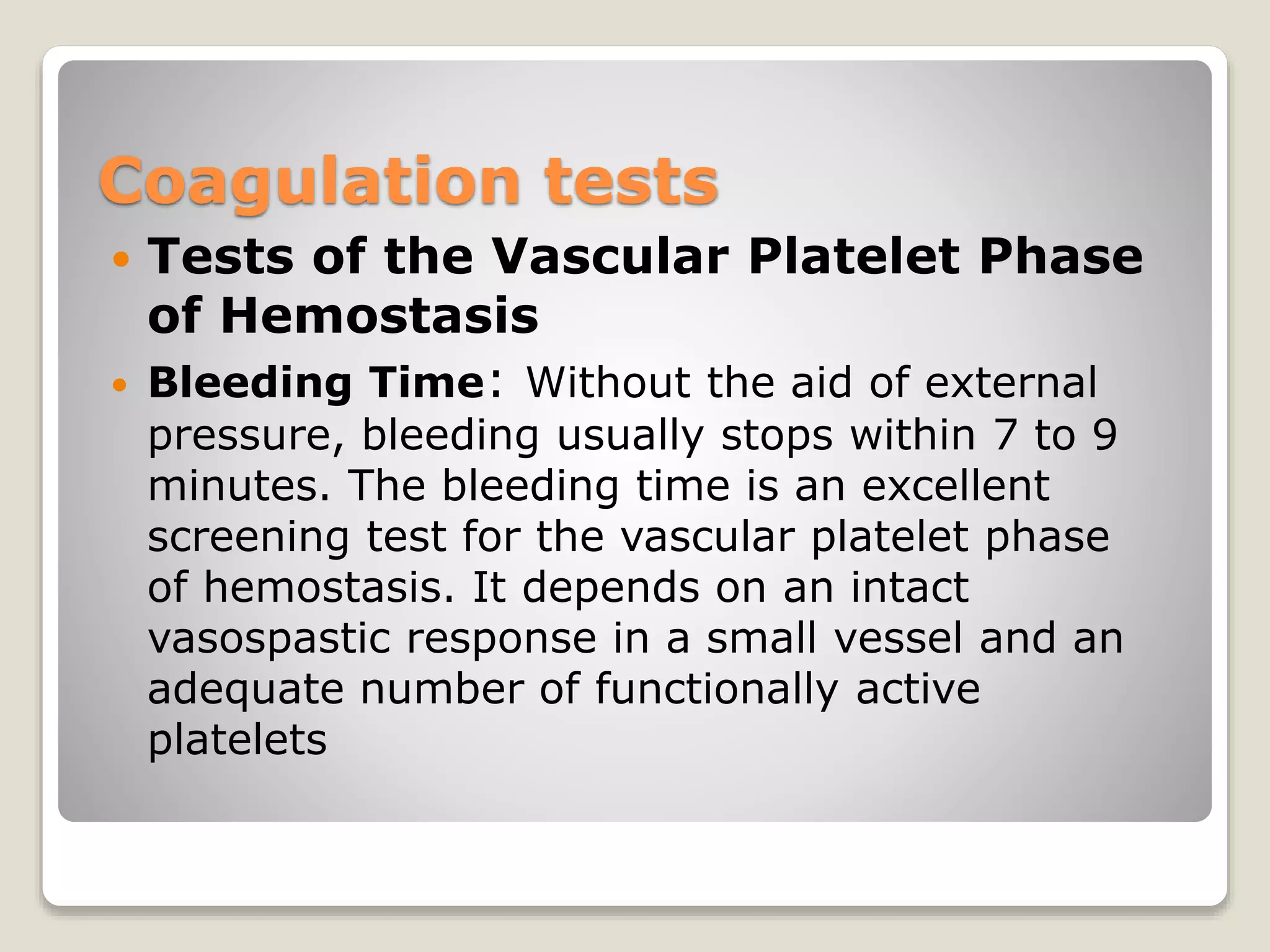Dic & coagulation tests | PPTX