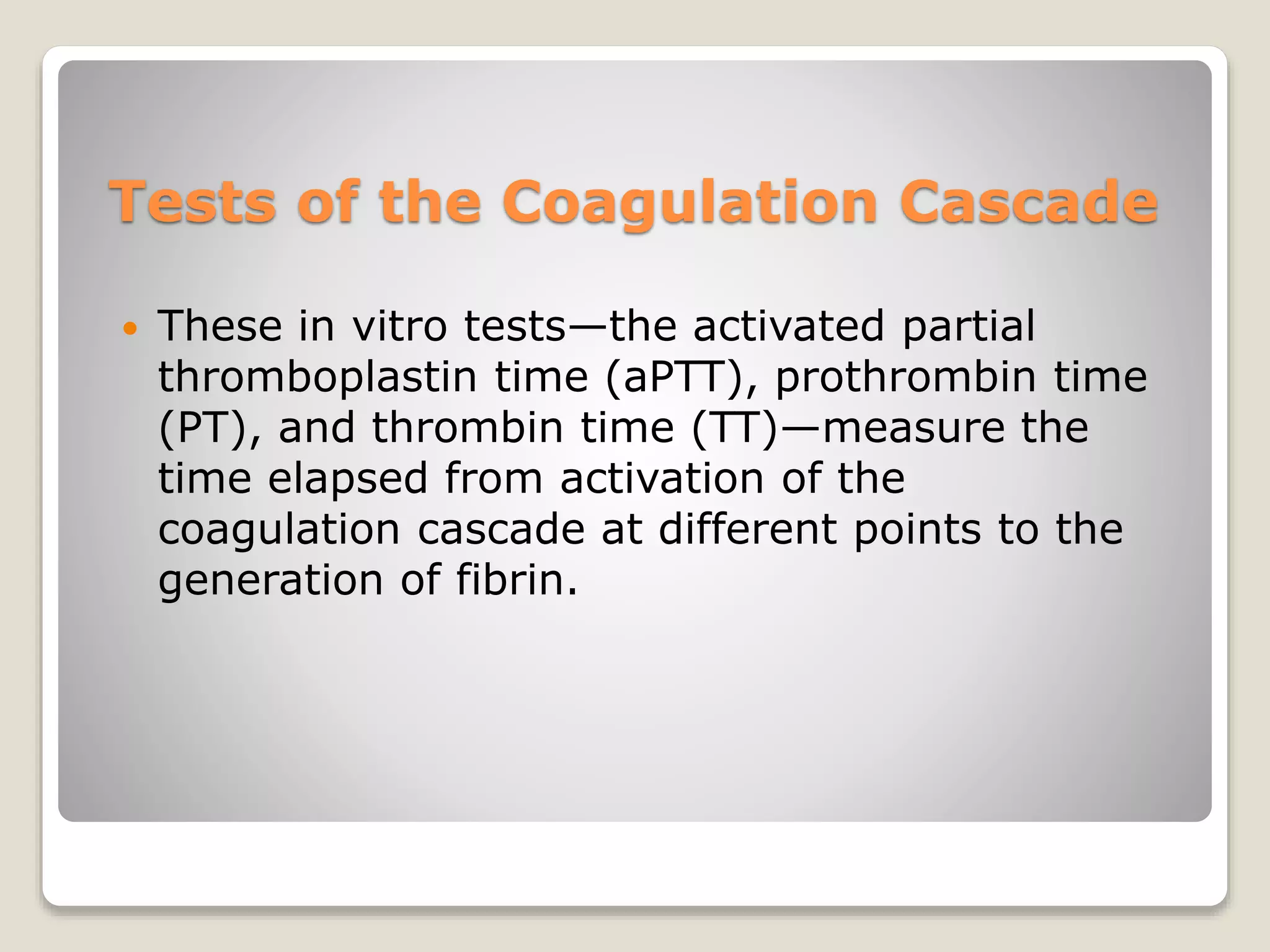Dic & coagulation tests | PPTX