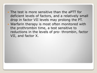 Dic & coagulation tests | PPTX