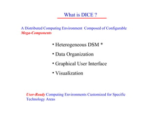 Distributed Interactive Computing Environment (DICE) | PPT