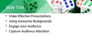 Dice Presentation About Dice And Its Uses Pptx