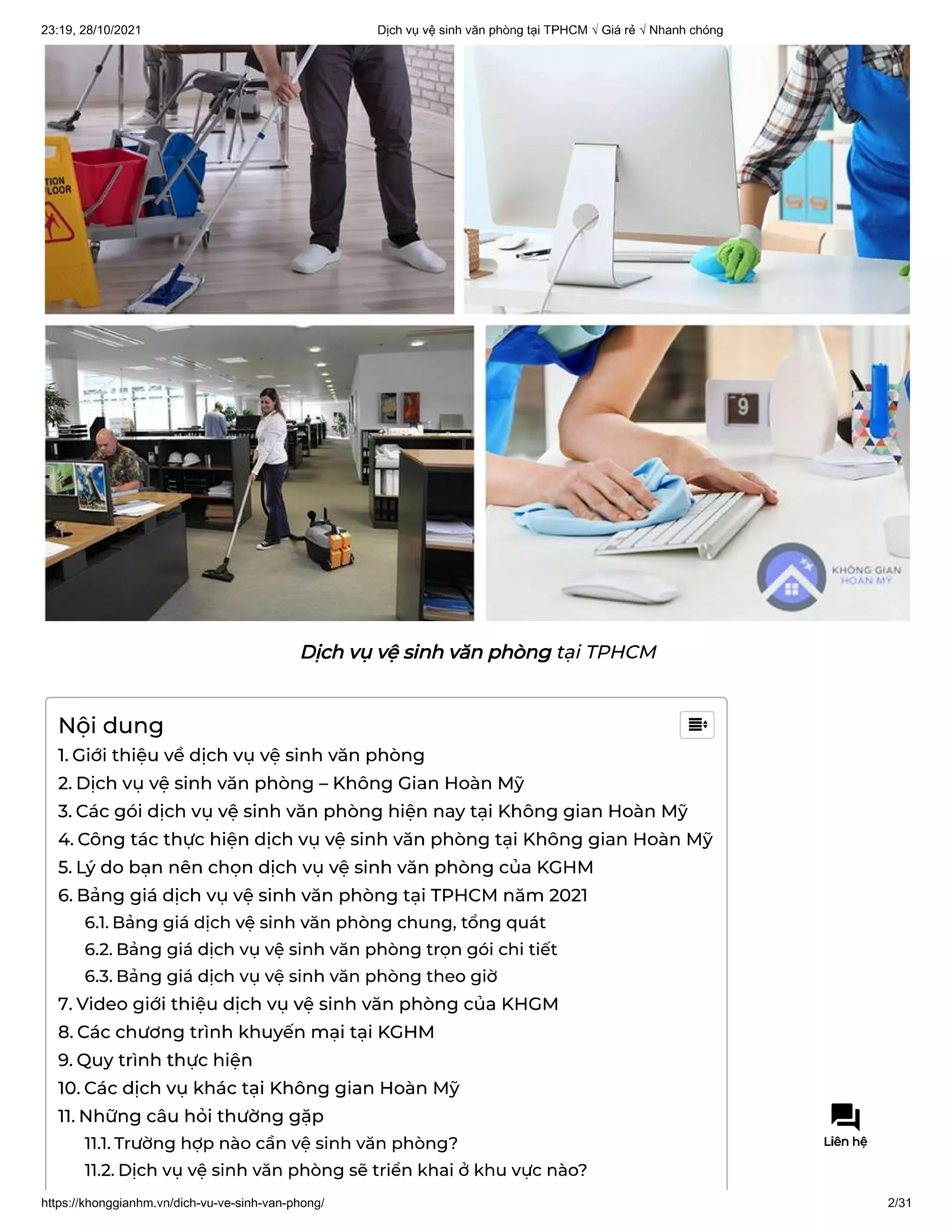 Dich vu don ve sinh van phong tai TPHCM | PDF