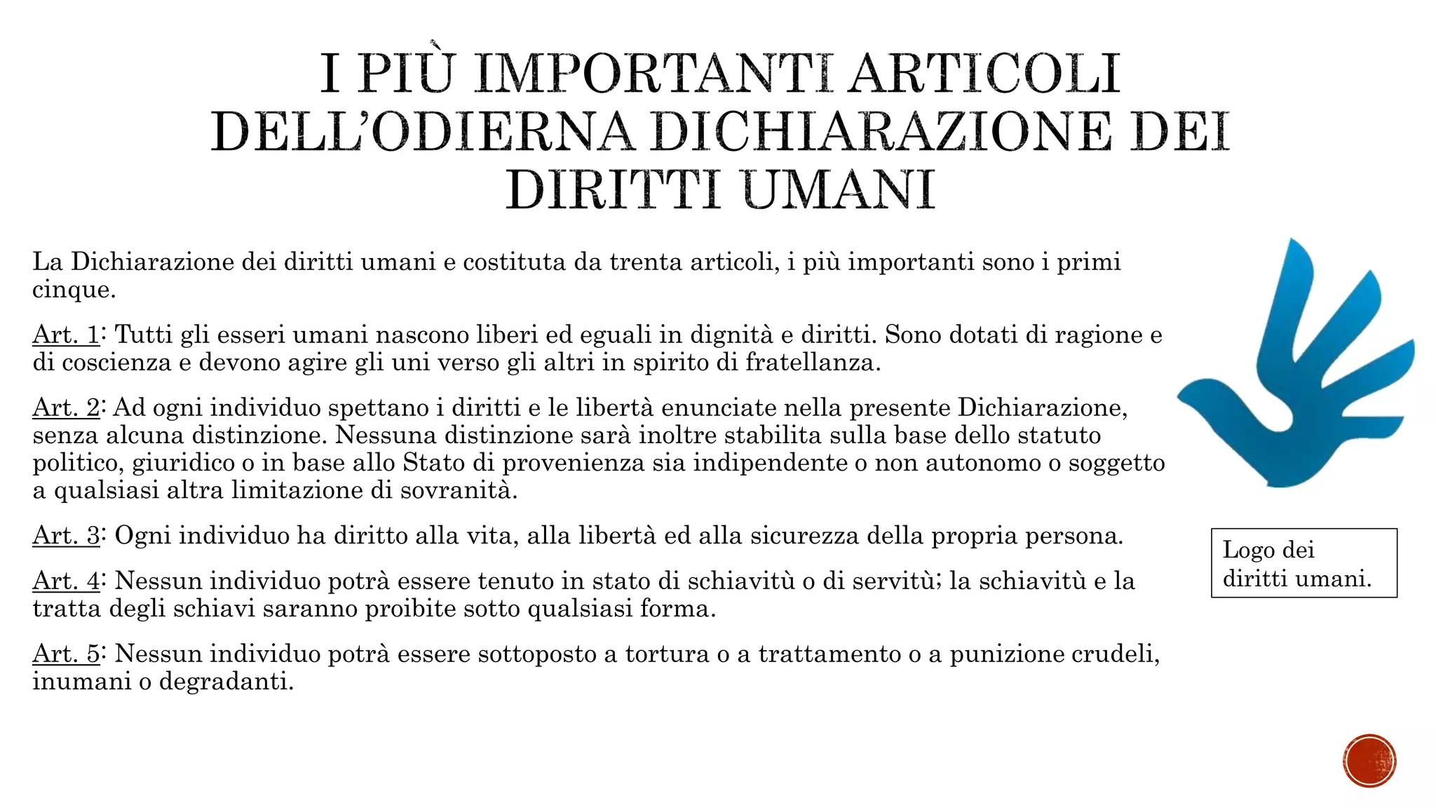 Dichiarazione dei diritti umani | PPTX