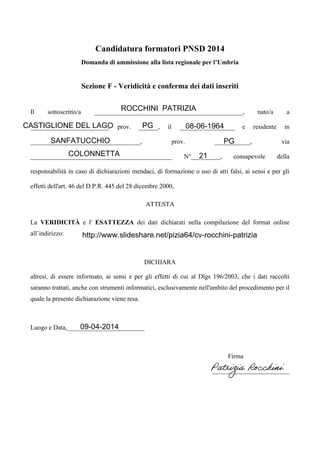 Dichiarazione veridicit signed rocchini | PDF