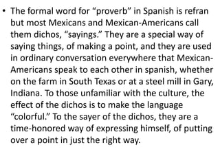 Dichos by americo paredes | PPTX