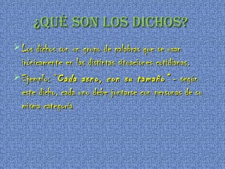 Dichos y refranes | PPT