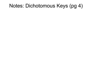 Dichotomous keys | PPT