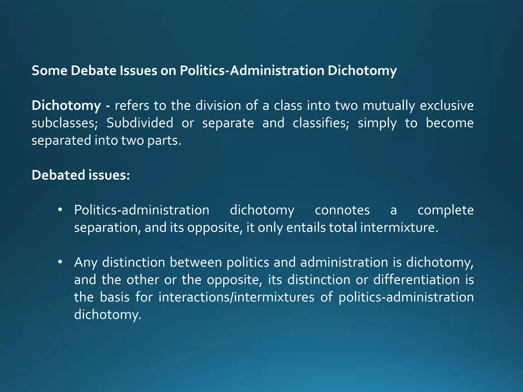 BEYOND DICHOTOMY: Dwight Waldo and the Intertwined Politics ...